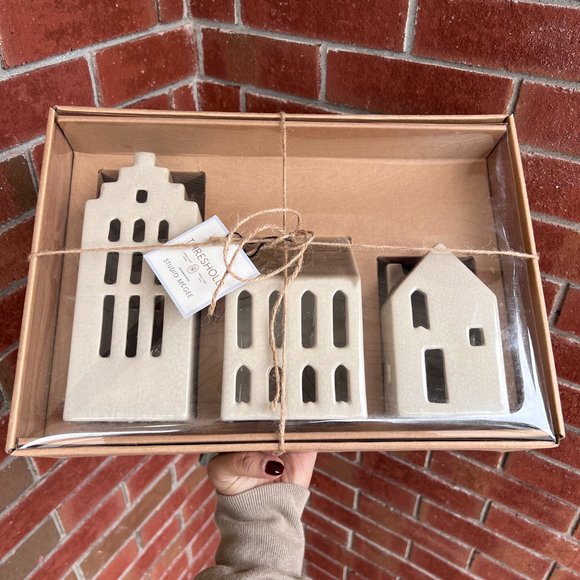 Target | Holiday | Target Studio Mcgee Ceramic Houses Led Tea Light ...